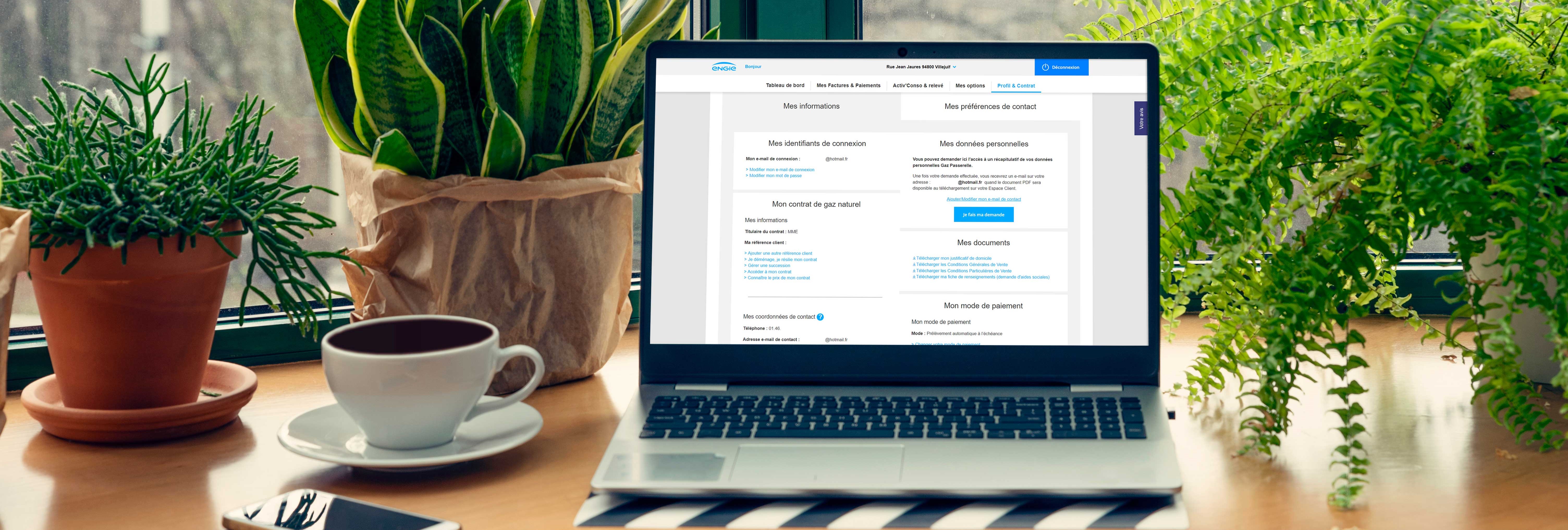 Les avantages de mon Espace Client ENGIE Gaz Passerelle